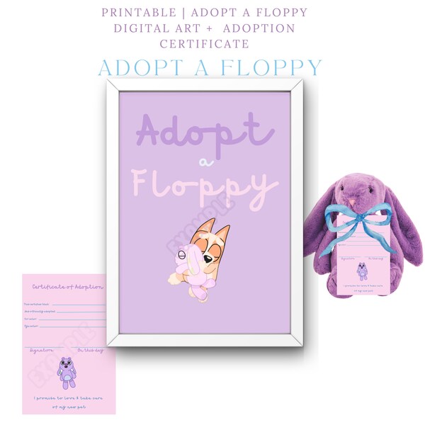Adopt a Floppy Certificate - Etsy