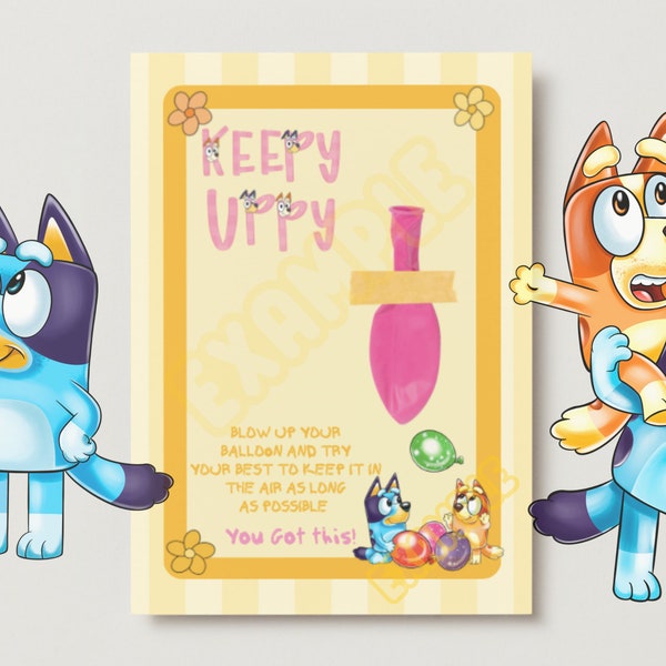 Bluey Birthday Keepy Uppy - Etsy Israel