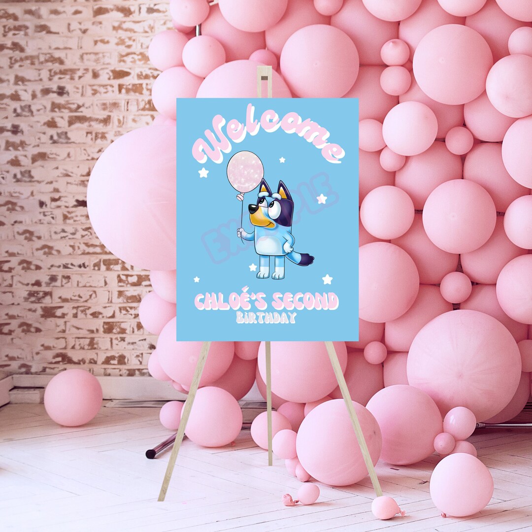 Bluey Party Favors Welcome Birthday Sign Bluey Printable Bluey - Etsy UK