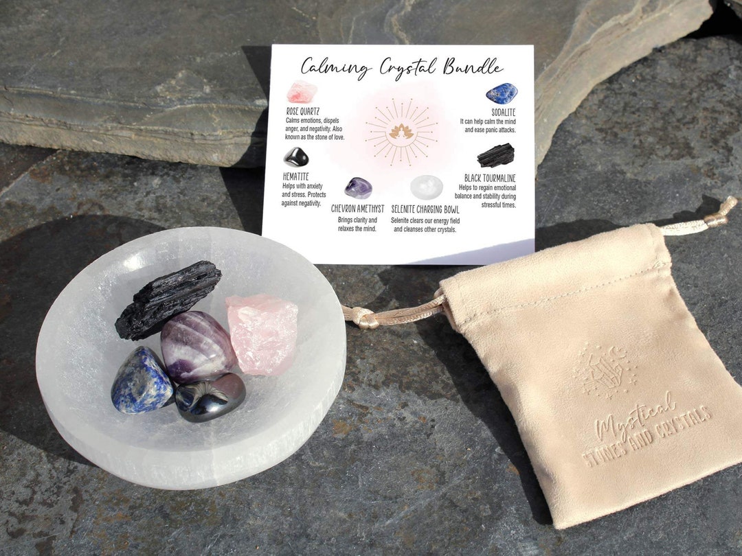 Calming Crystals Bundle | Crystals for Anxiety | Calming Crystals Set ...