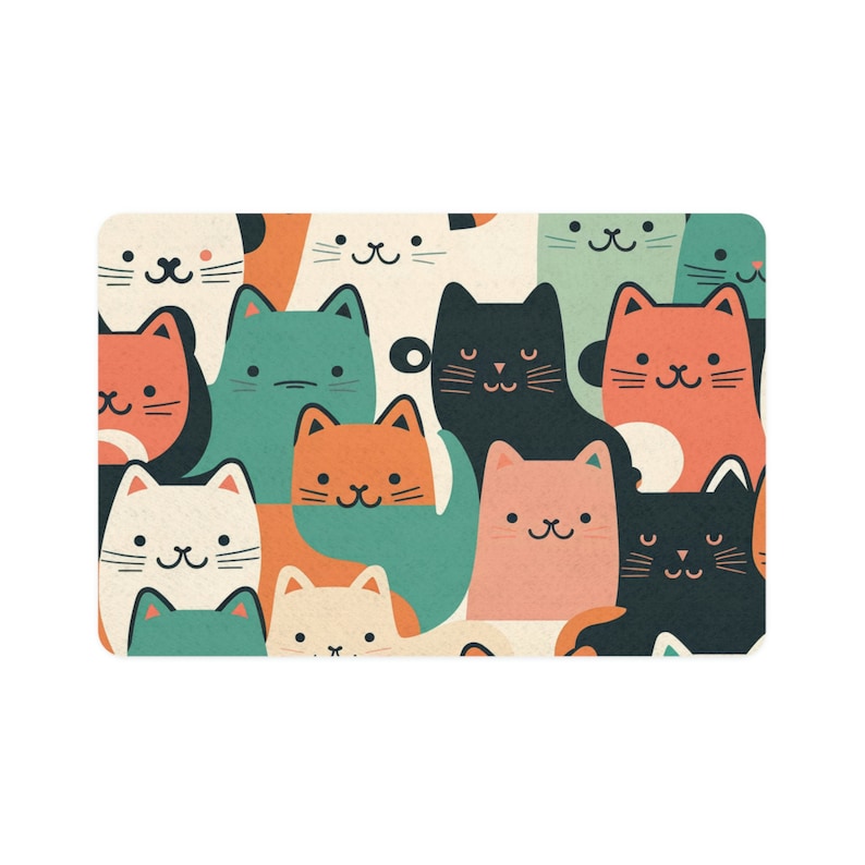 Cat Food Mat With Cat Designs for Cat Lovers (12x18) - Etsy