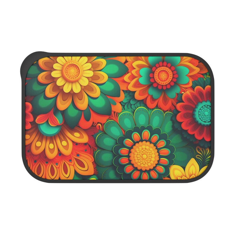 Retro Flower Bento Box Vibrant and Stylish Mealtime Solution - Etsy