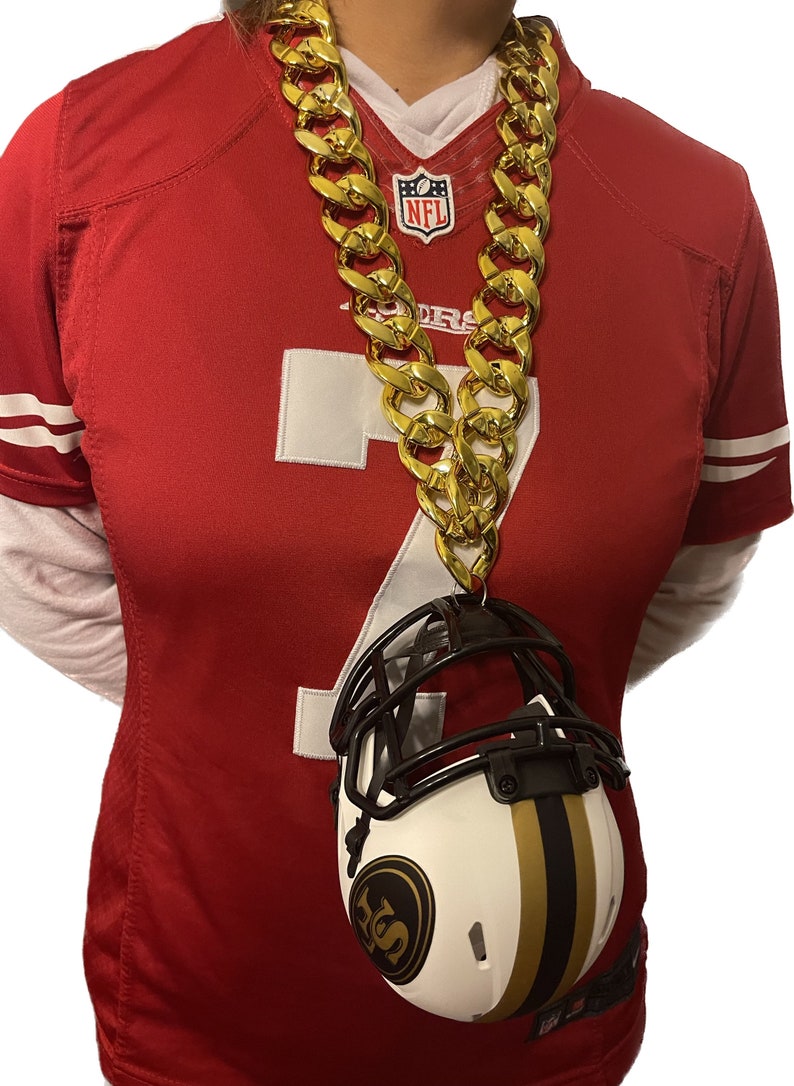 San Francisco 49ers Mini Helmet Gold Fan Chain/necklace Perfect for ...