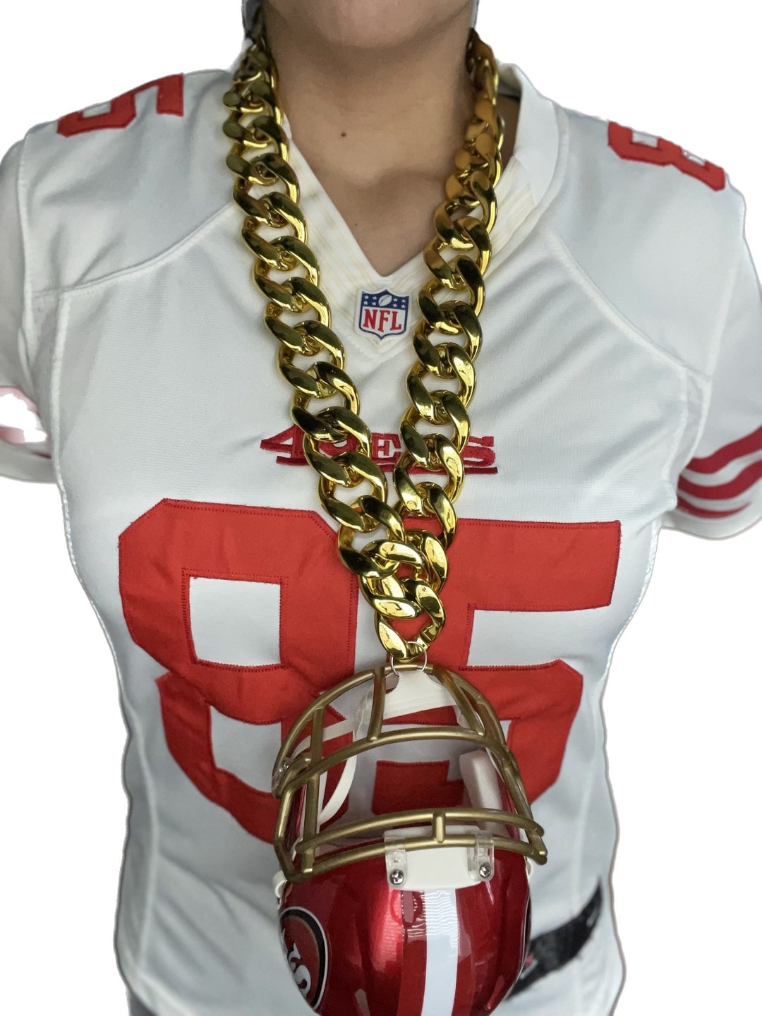 San Francisco 49ers Mini Helmet Gold Fan Chain/necklace - Etsy