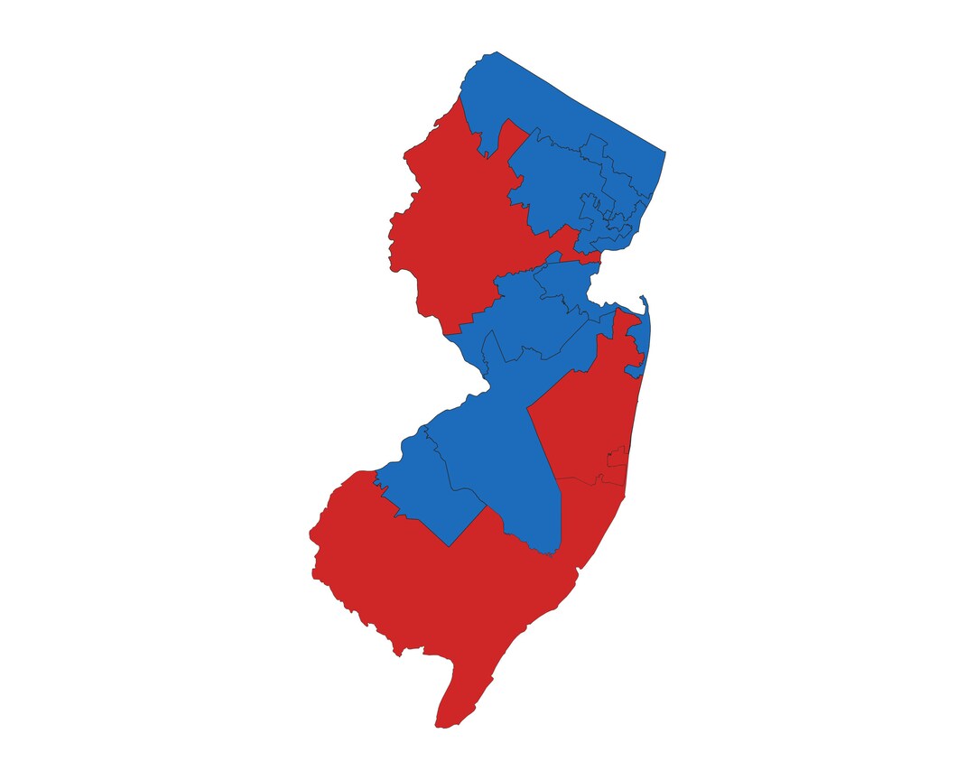 118 Congress District Map of New Jersey Digital Zip File. SVG, PSD ...