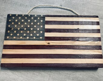 Laser Engraved American Flag - Etsy