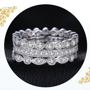 New Arrival Stackable Rings Wedding Set Wedding Stackable Rings Wedding ...