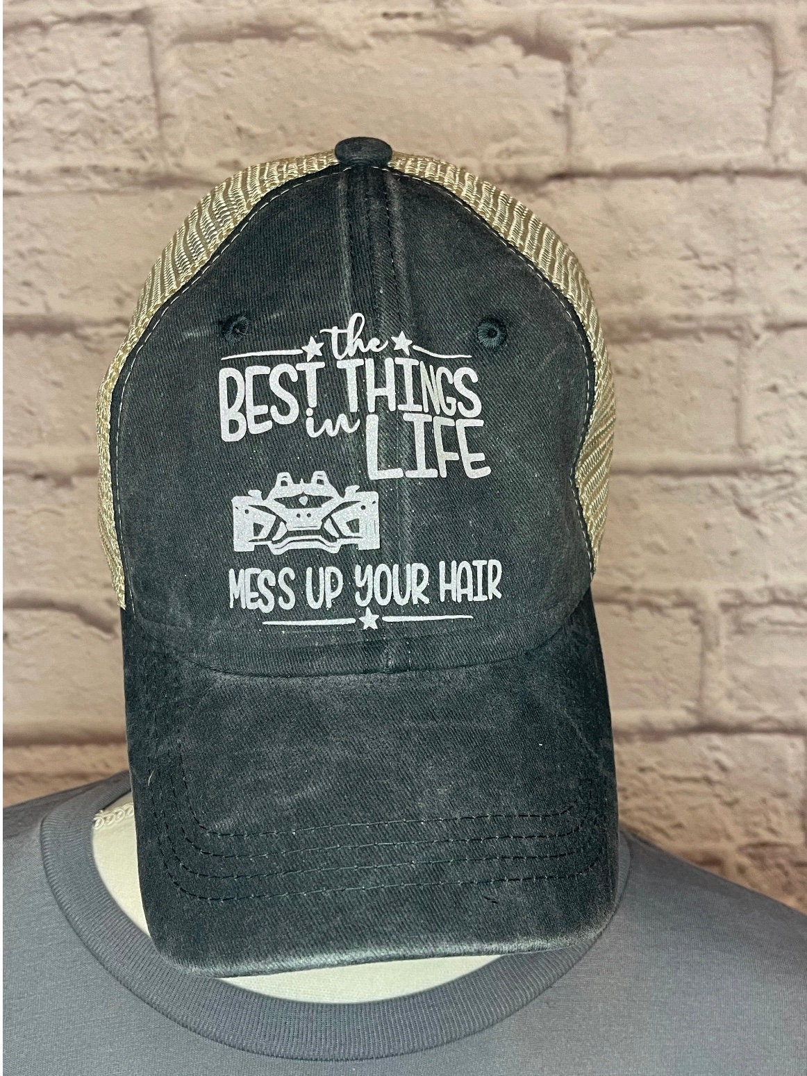 Wheeled Sports Trucker Hat: Messy Hair, Skateboarding, Motocross - Etsy