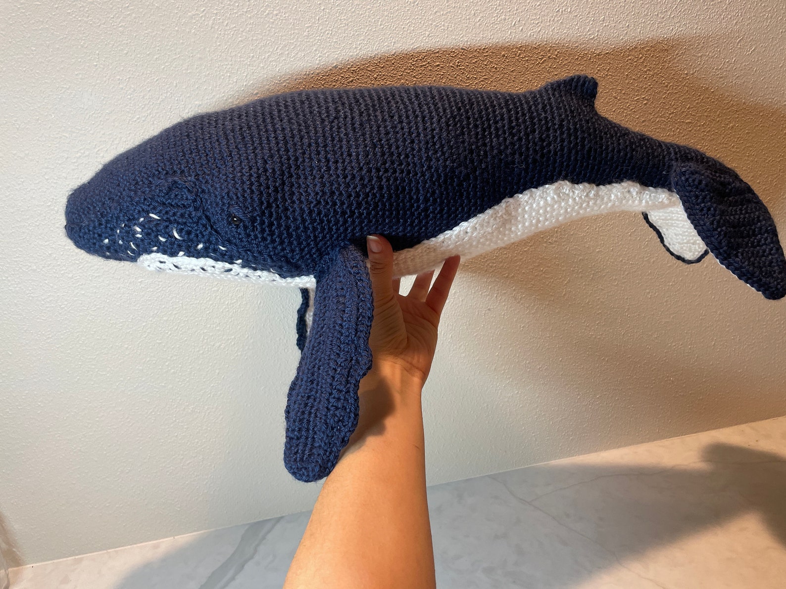 Humpback Whale Crochet Plushie | Cute Handmade Humpback Whale Amigurumi ...