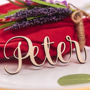 Custom Wooden Name Cut Out, Wedding Name Plate, Table Decor, Guest Name ...