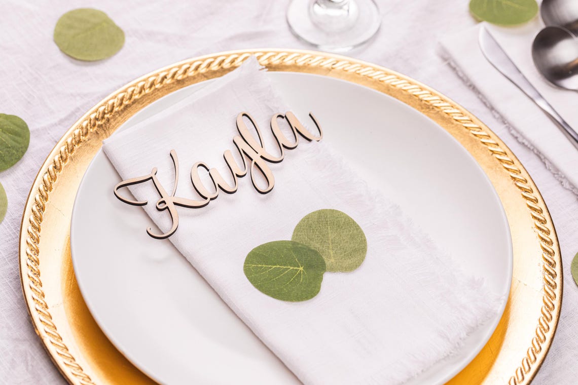 Custom Wooden Name Cut Out, Wedding Name Plate, Table Decor, Guest Name ...