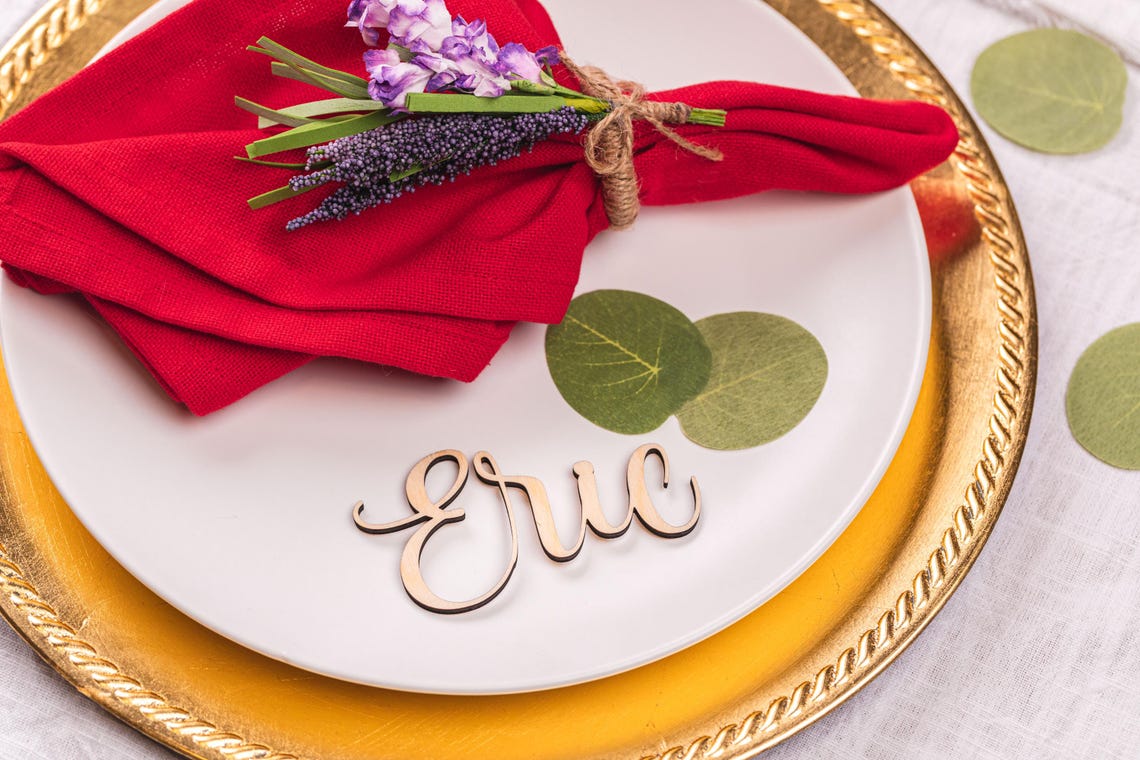 Custom Wooden Name Cut Out, Wedding Name Plate, Table Decor, Guest Name ...