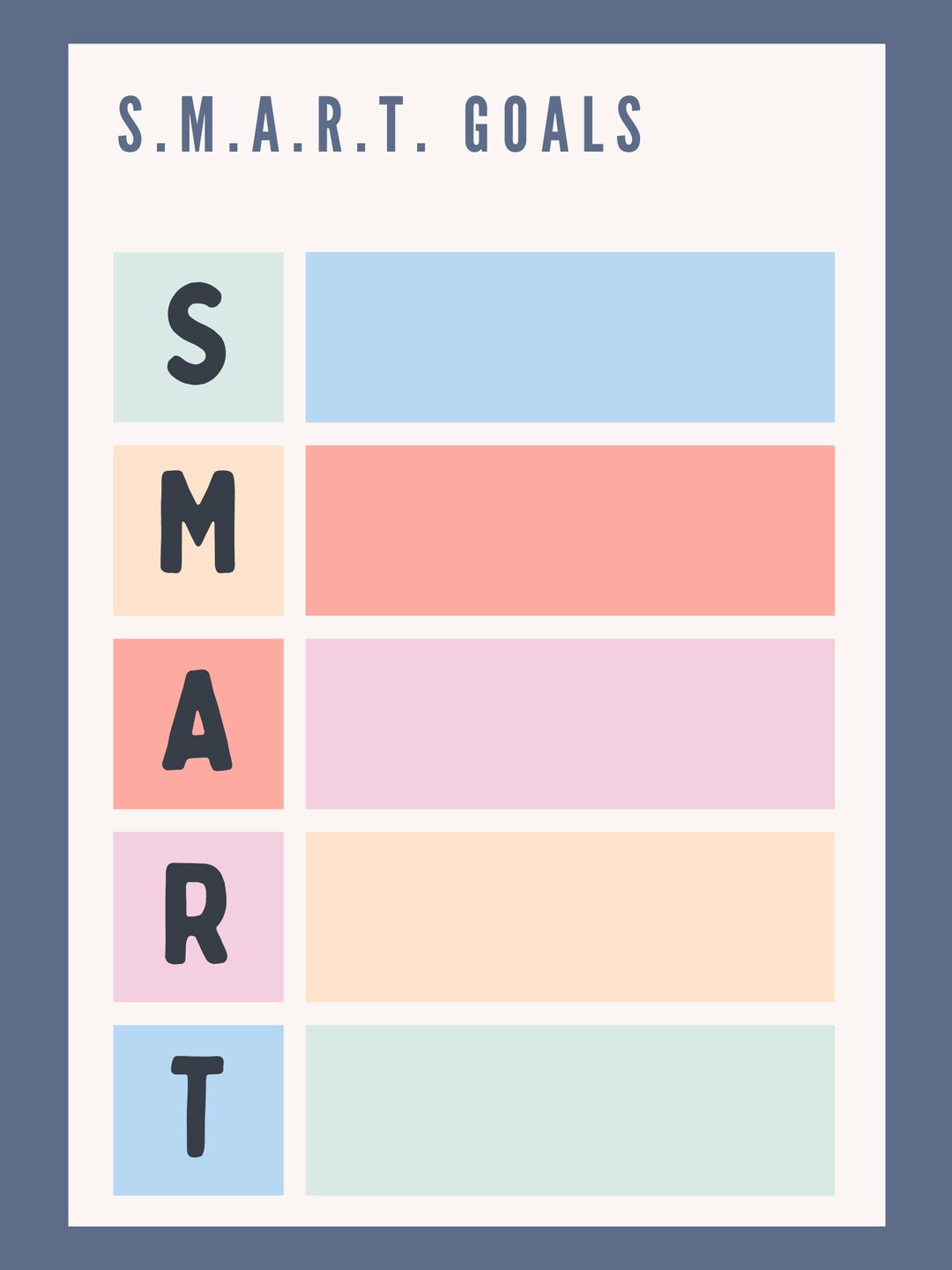 SMART Goals Template/worksheet - Etsy UK
