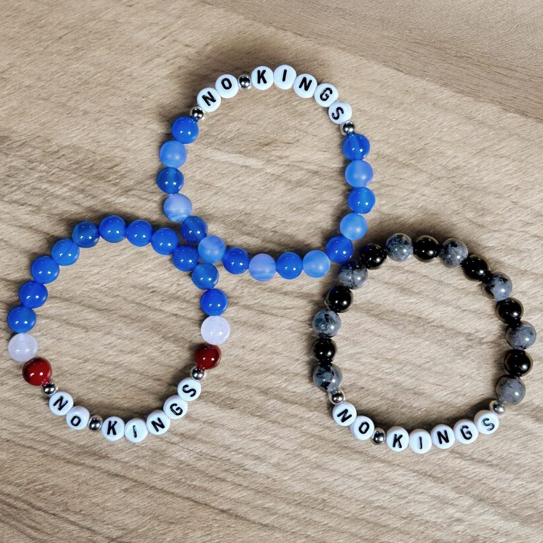 No Kings Bracelets | You Choose | Resistance Against Authoritarian ...