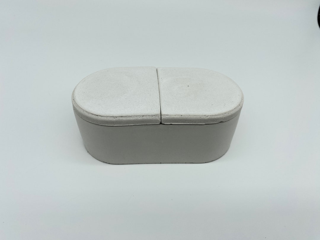 Concrete Double Cellar Set, Concrete Spice Holders With Lids, Modern ...