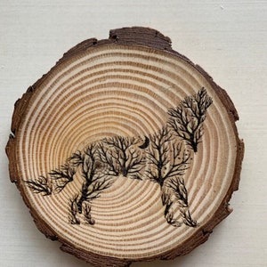 Howling Wolf Tree of Life Coaster - Etsy