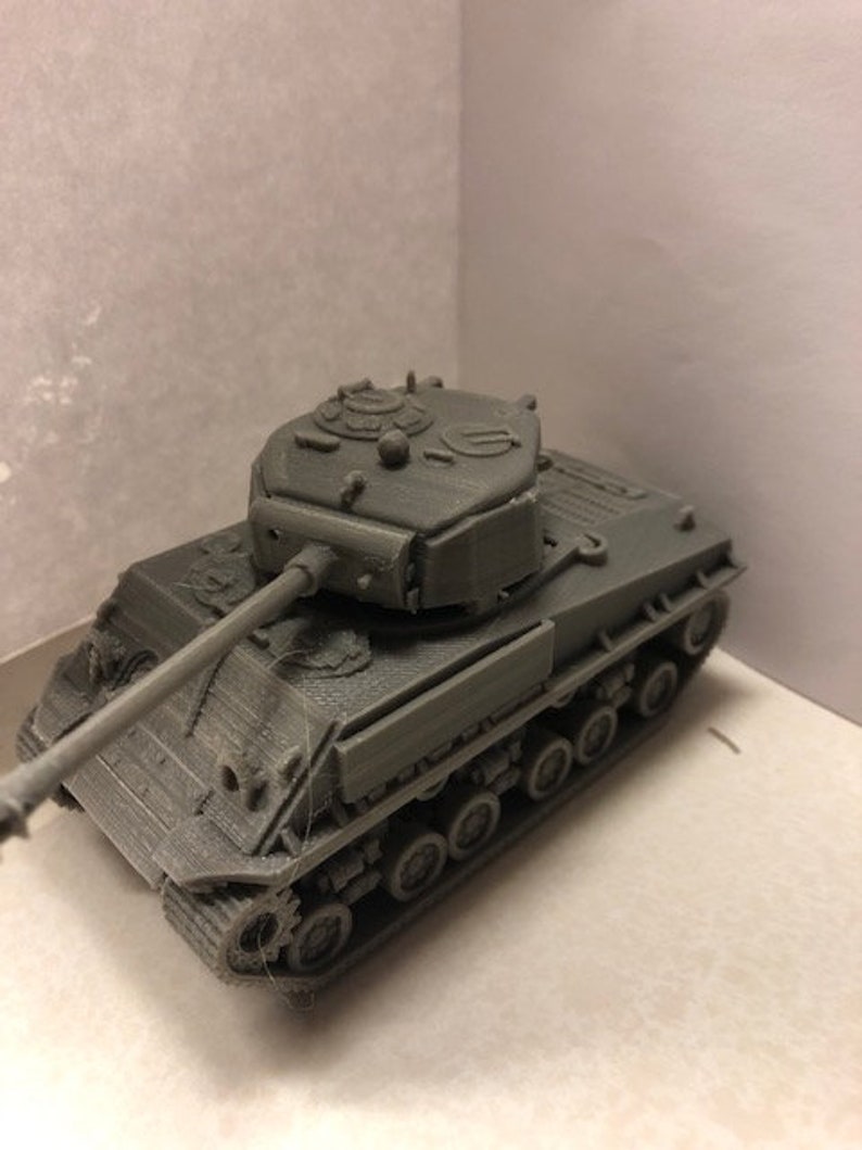 1:56 Scale, US M4a3e8 Sherman, Easy 8 Tank , Assembled, 3 D PLA Print ...