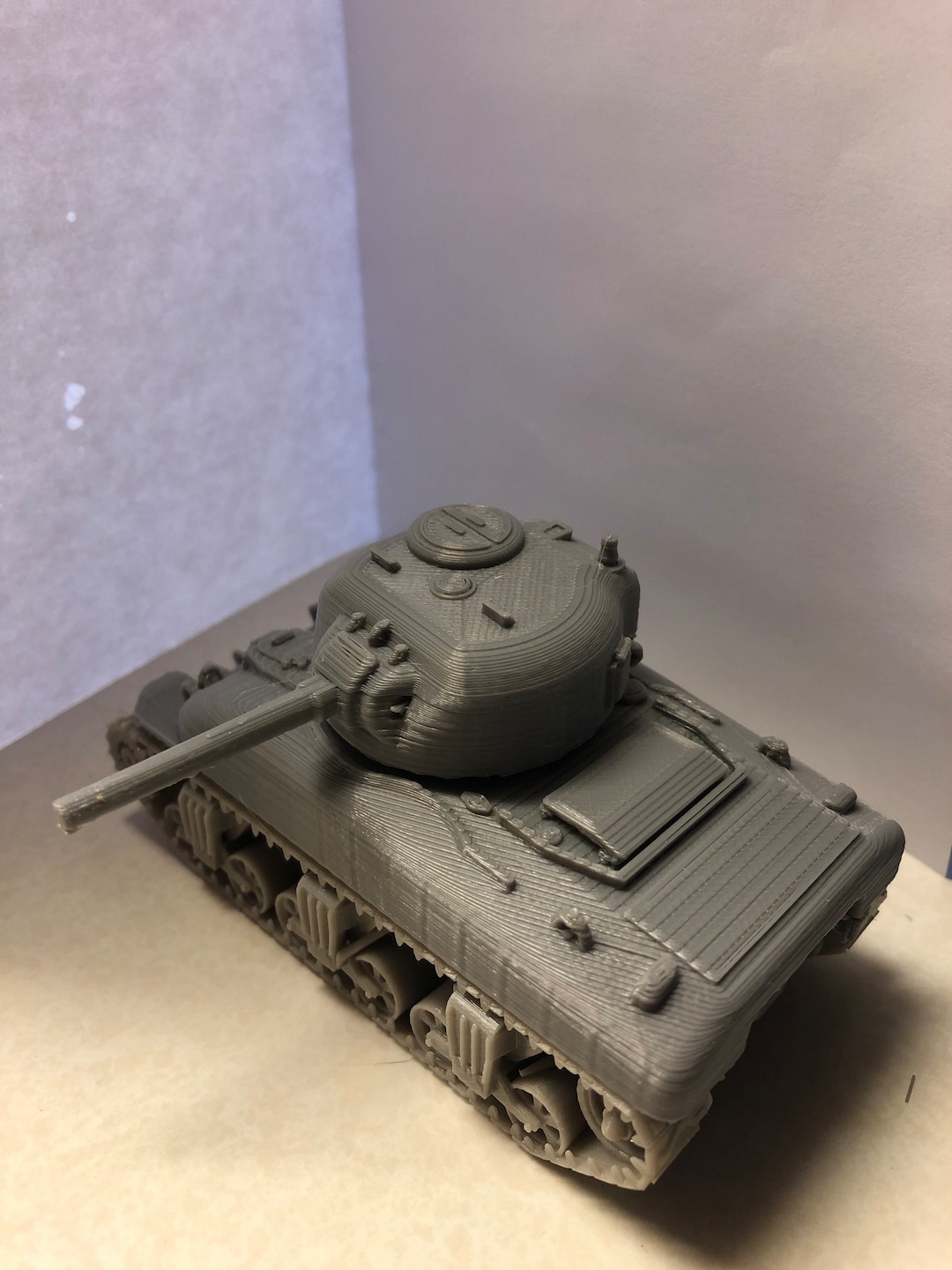 1:56 Scale, US M4a1 Sherman With Hedgerow Cutters, Assembled, 3 D PLA ...