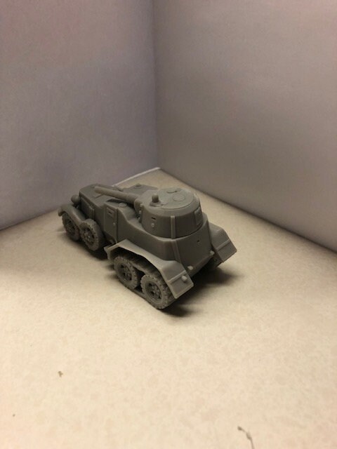 1/56 Scale Russian BA-10 Armored Car With Tracks, Assembled, Wargaming ...