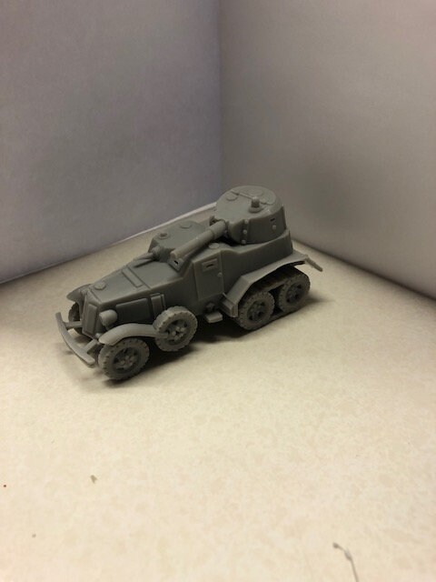 1/56 Scale Russian BA-10 Armored Car With Tracks, Assembled, Wargaming ...