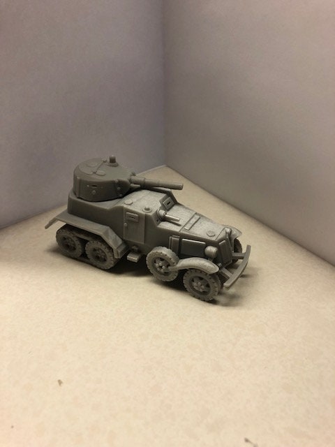 1/56 Scale Russian BA-10 Armored Car With Tracks, Assembled, Wargaming ...