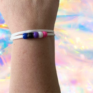 Gender Fluid Pride Bracelet: Paracord & Bead LGBTQIA Jewelry - Etsy