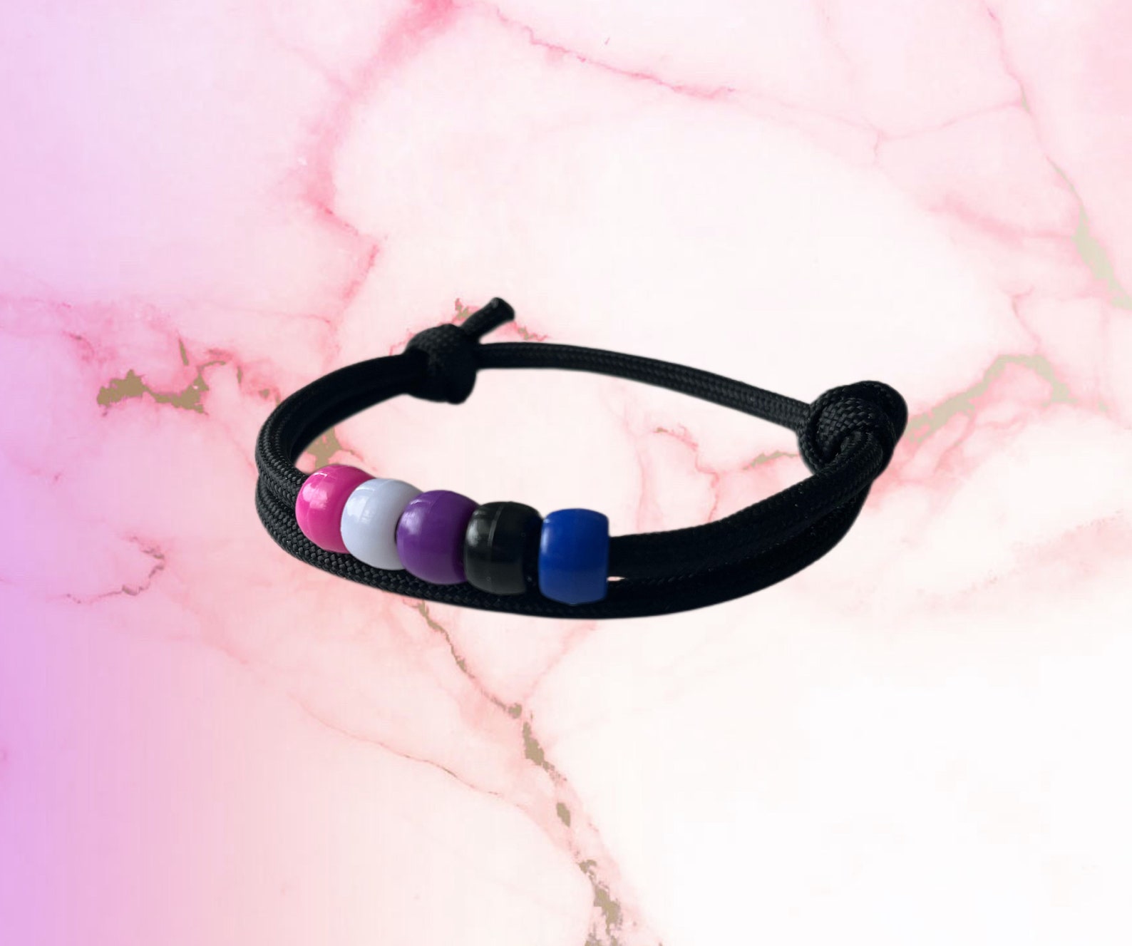Gender Fluid Pride Bracelet: Paracord & Bead LGBTQIA Jewelry - Etsy