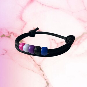 Gender Fluid Pride Bracelet: Paracord & Bead LGBTQIA Jewelry - Etsy