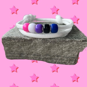 Gender Fluid Pride Bracelet: Paracord & Bead LGBTQIA Jewelry - Etsy