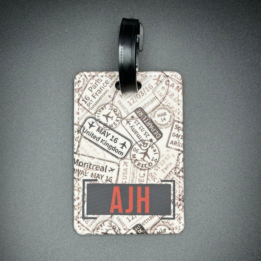 Swifty Grab Your Passport and My Hand Custom Monogram Luggage Tag - Etsy