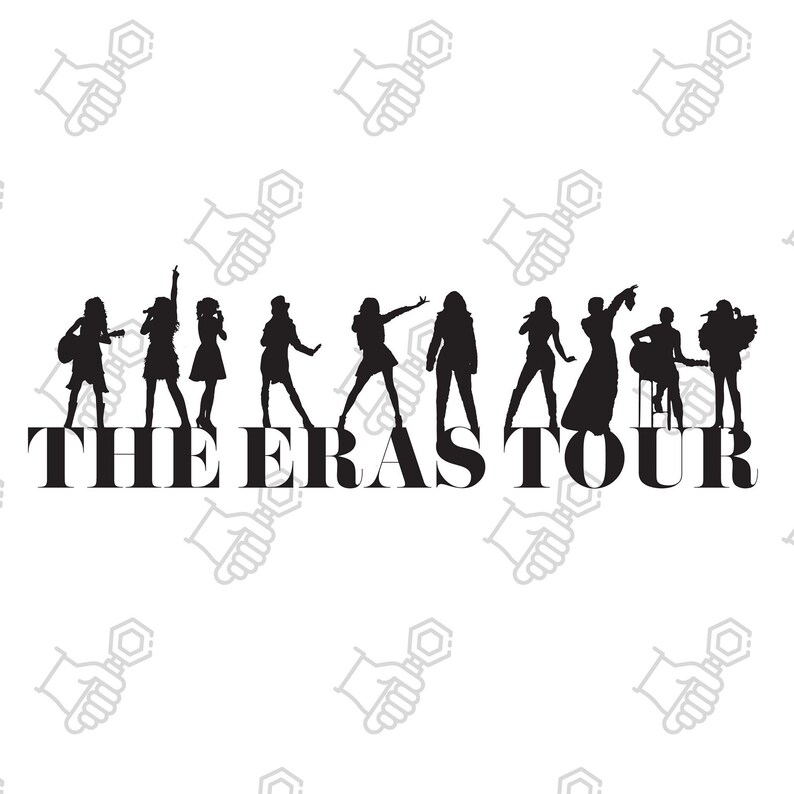 Swifty the Eras Tour Silhouettes W/ Tour Font SVG & PNG Files - Etsy