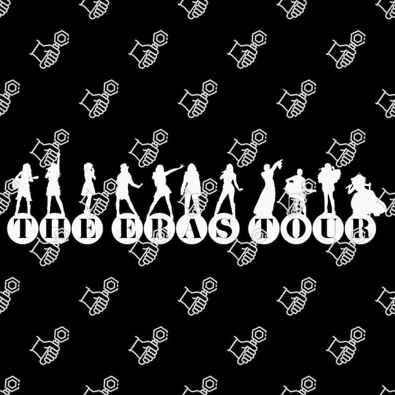 Swifty the Eras Tour Silhouettes W/ Tour Font SVG & PNG Files - Etsy