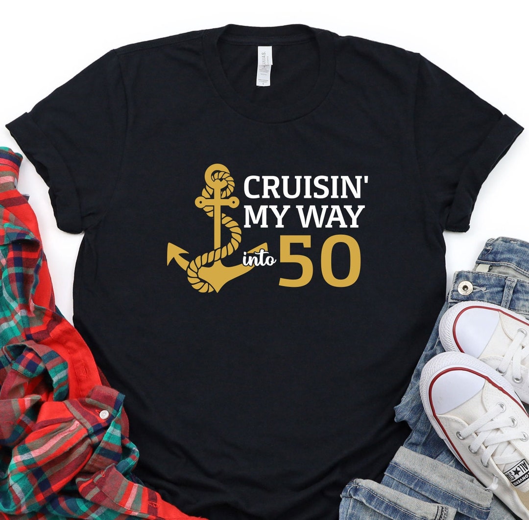 Cruising Into My 50th Birthday Gift Shirt, 50th Birthday Gift for Dad ...