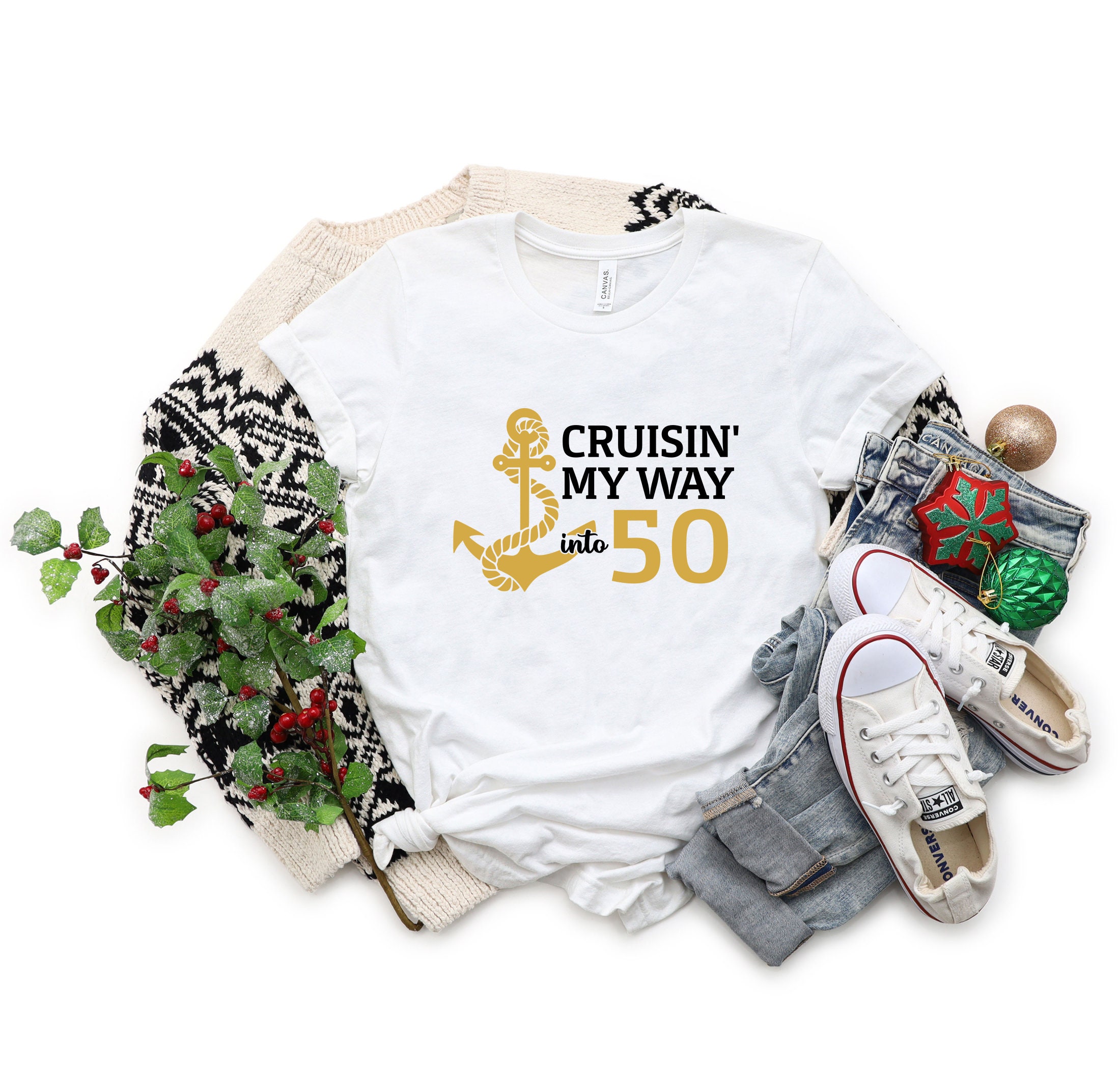 Cruising Into My 50th Birthday Gift Shirt, 50th Birthday Gift for Dad ...