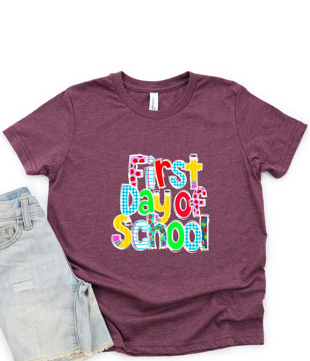 First Day of School T-shirt, Back to School Shirt,gift for Teacher Tee ...
