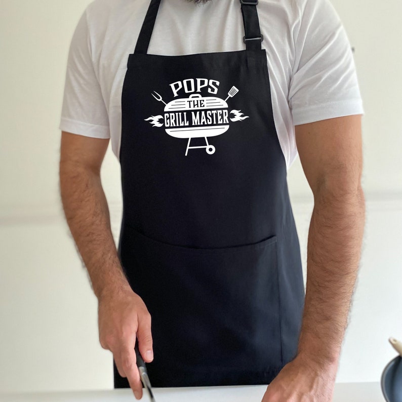 Pops the Grill Master Apron, Personalized Apron, Gift for Dad ,dad ...