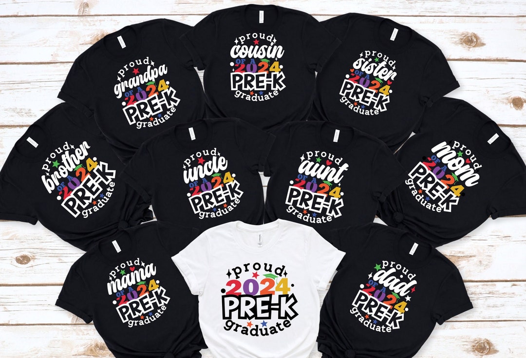 Pre K Graduation Shirt, Custom 2024 Kindergarten Family Shirts, Family ...