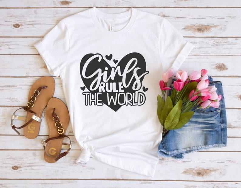 Girls Rule the World, Retro Women Empowerment T, Feminist Tee, Women ...
