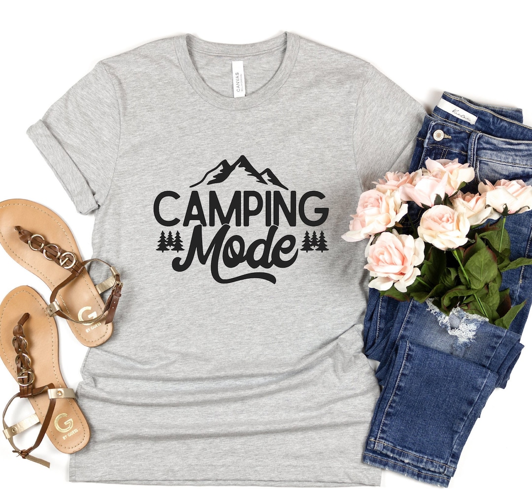 Camp Mode T-shirt, Camp Lover Shirt, Family Vacation Shirt, Camping ...