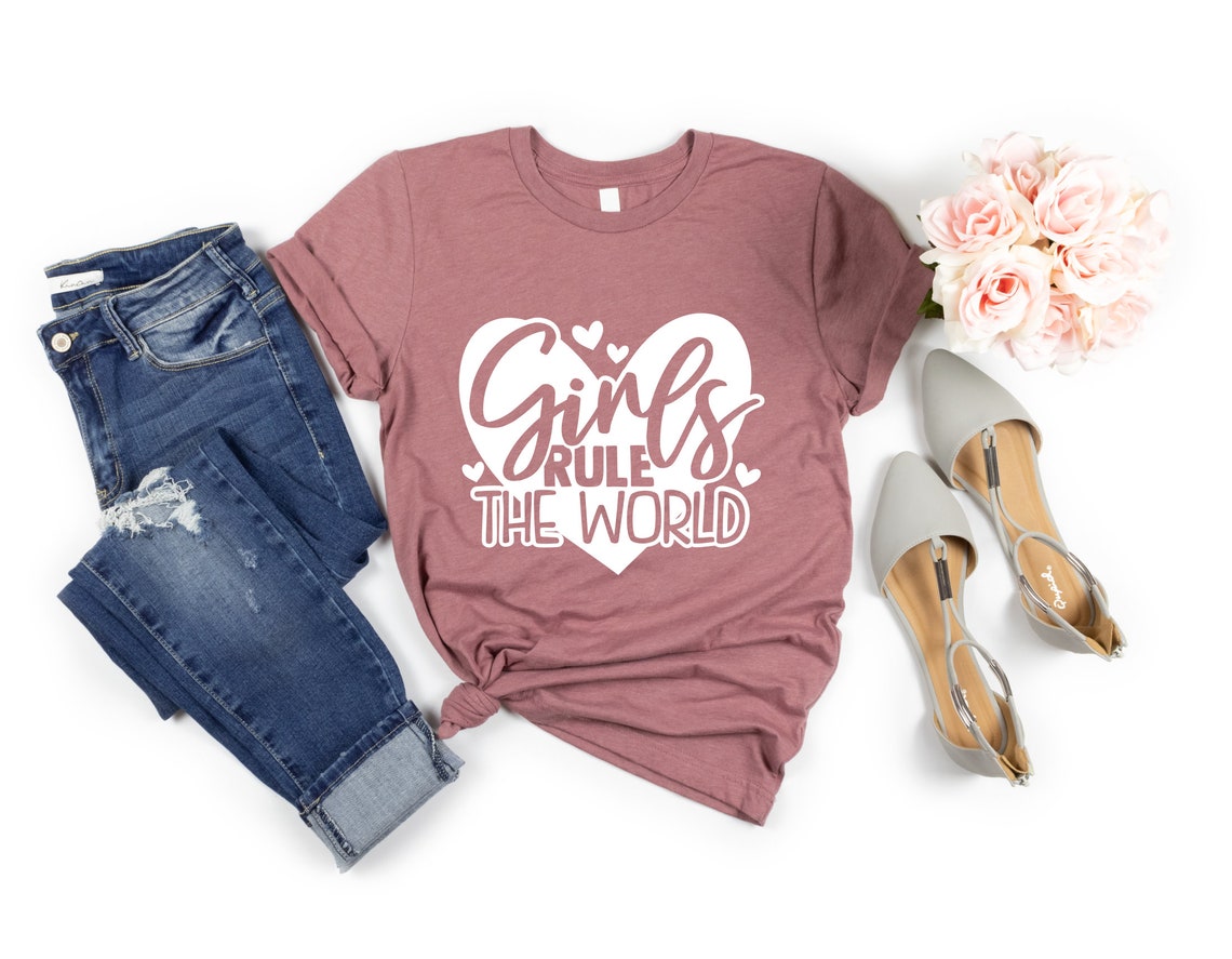 Girls Rule the World, Retro Women Empowerment T, Feminist Tee, Women ...