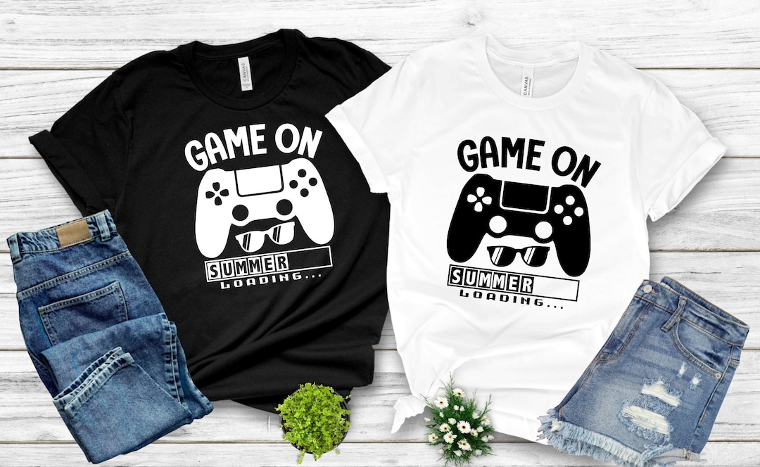 Game on Summer Loading Shirts,boys and Girls Summer Vacation T,happy ...