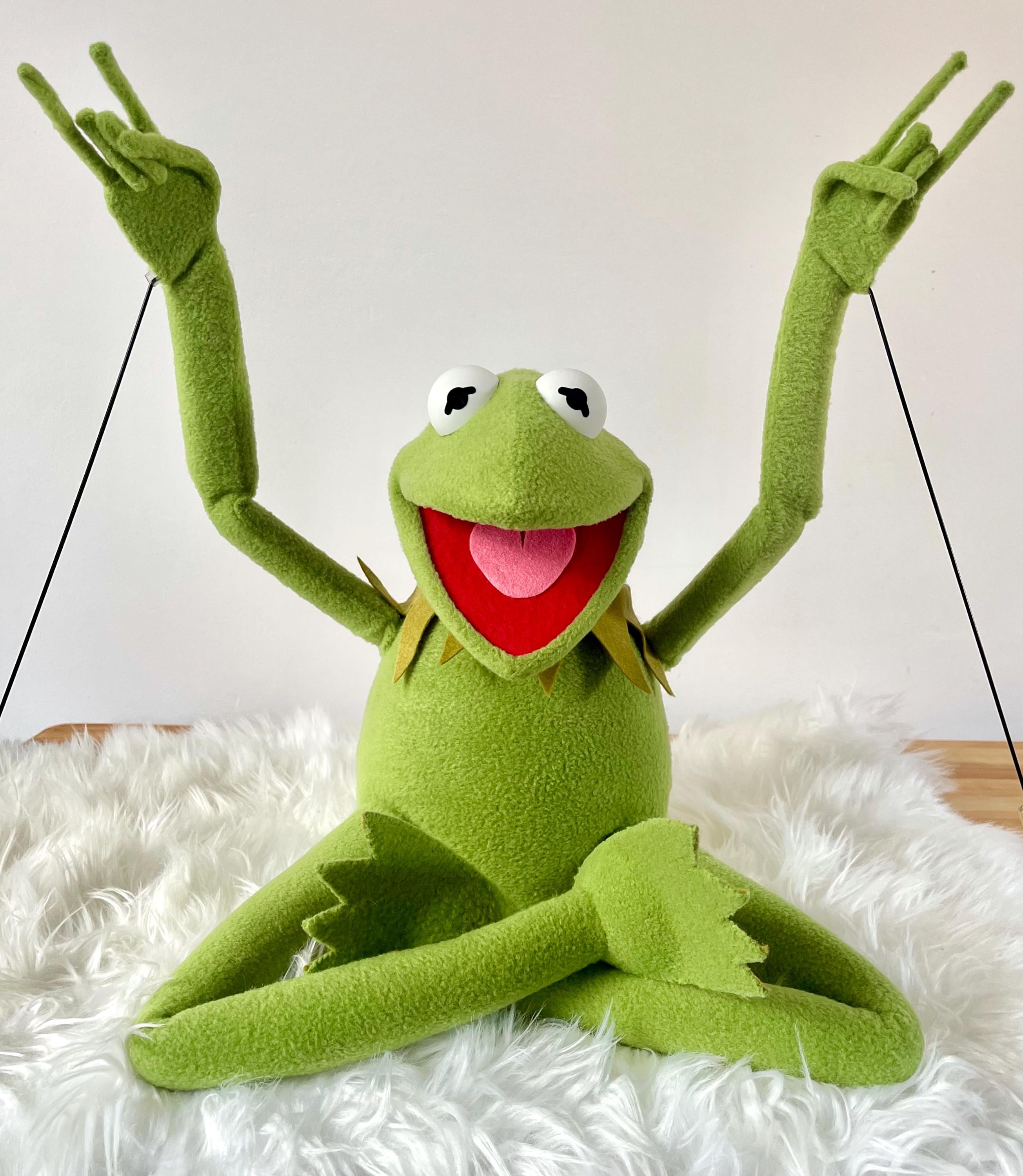 Kermit the Frog Puppet Replica Hand Puppet Muppet, 1:1 Professional ...