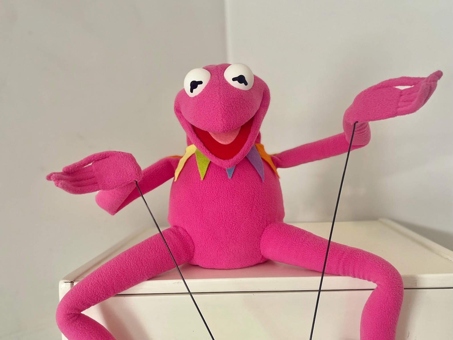 Pink Kermit the Frog Puppet Replica Hand Puppet Muppet, 1:1 ...