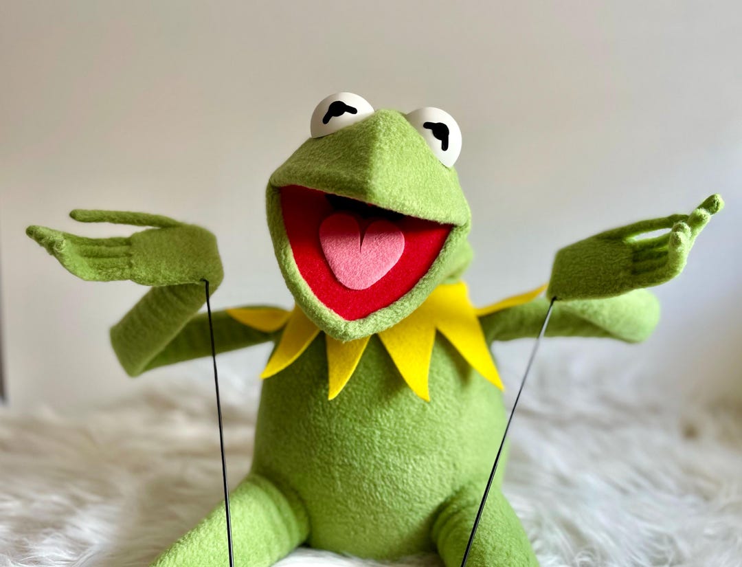 Kermit the Frog Puppet Replica Hand Puppet Muppet, 1:1 Professional ...