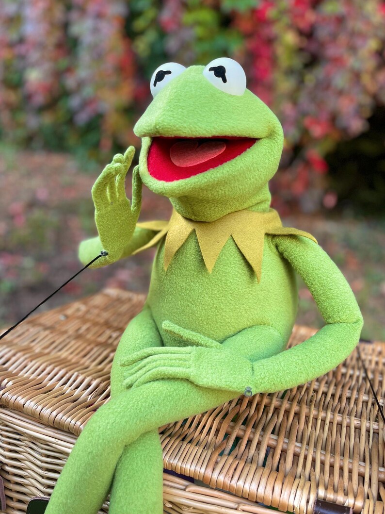 Kermit the Frog Puppet Replica Hand Puppet Muppet, 1:1 Professional ...
