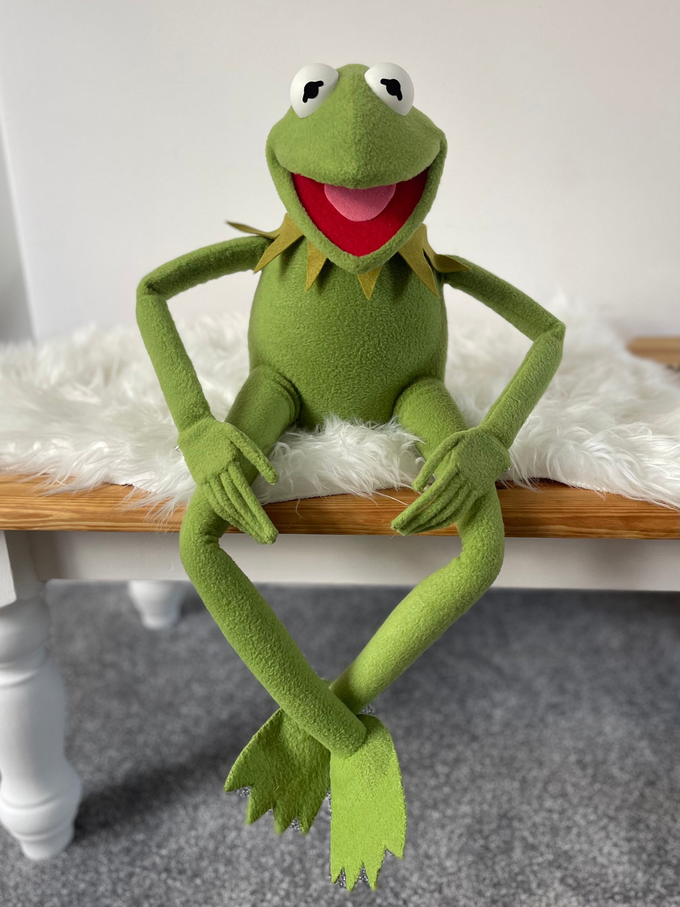 Kermit the Frog Puppet Replica Hand Puppet Muppet 1:1 - Etsy