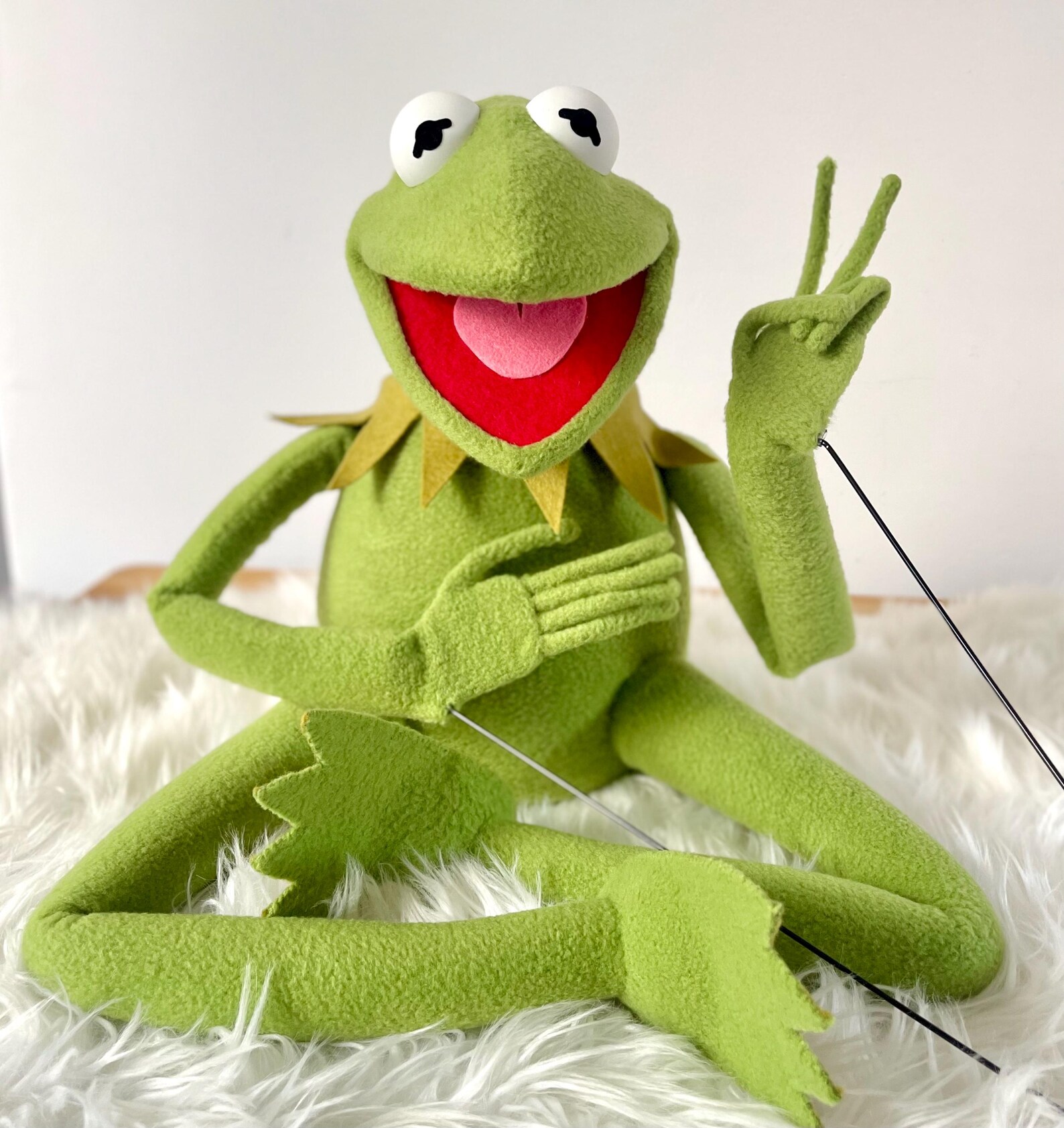 Kermit the Frog Puppet Replica Hand Puppet Muppet, 1:1 Professional ...