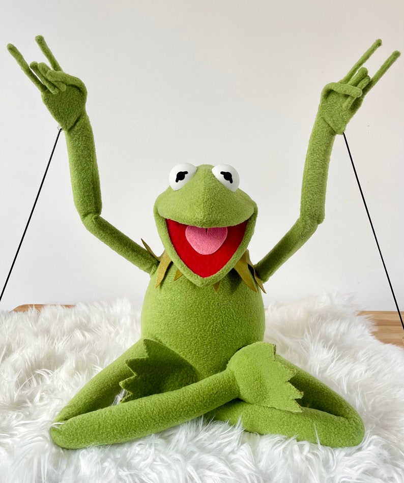 Kermit the Frog Puppet Replica Hand Puppet Muppet, 1:1 Professional ...