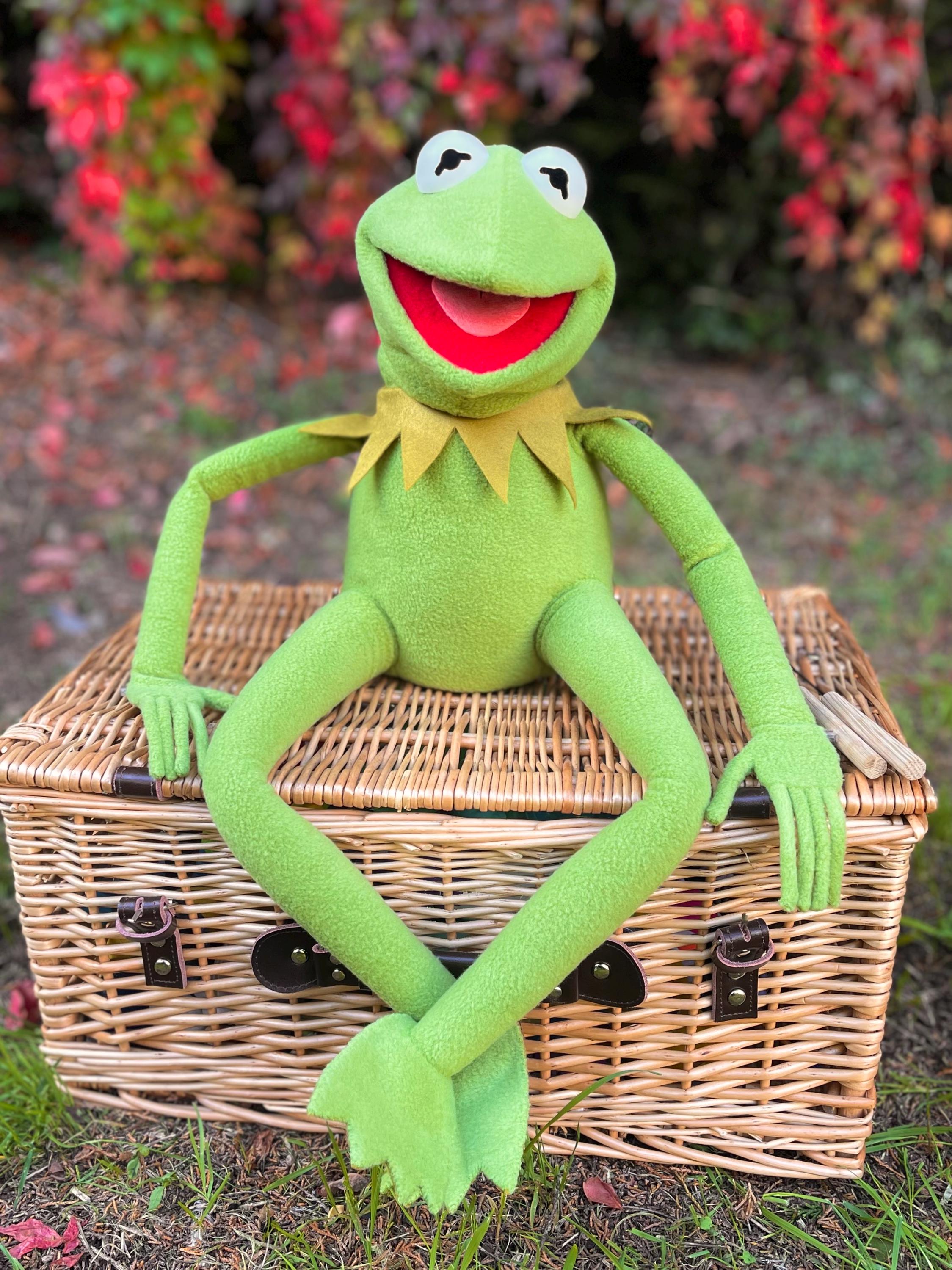 Kermit the Frog Puppet Replica Hand Puppet Muppet, 1:1 Professional ...