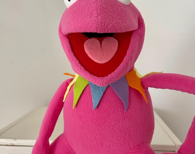 Pink Kermit the Frog Puppet Replica Hand Puppet Muppet, 1:1 ...